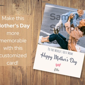 Editable Mother's Day Photo Printable Card, Photo Mother's Day Corjl ...