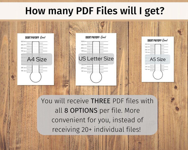 Debt Thermometer Tracker Printable Bundle, Debt Thermometer Bundle ...