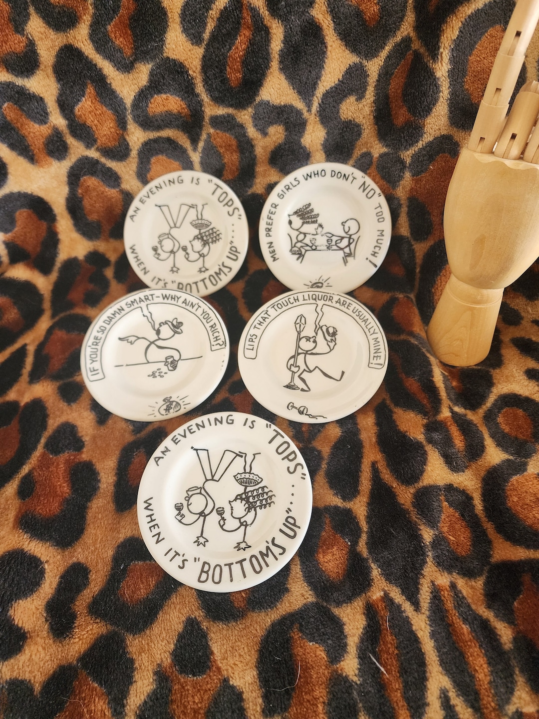 Set of 5 Vintage Mini Plates (4.5" Each) With Funny Sayings. - Etsy