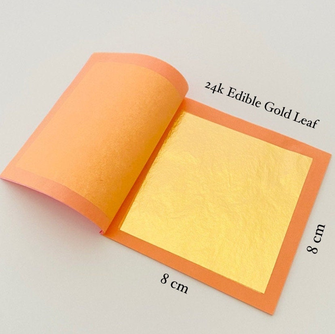 Edible Gold Leaf Booklet 25 Pages 24 Karat Edible Gold - Etsy