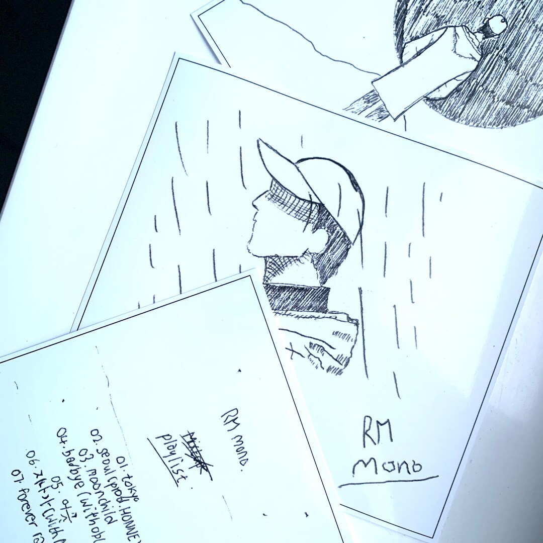 BTS RM Mono Handmade Art Prints! - Etsy