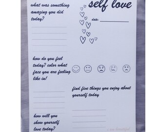 Self Care Notepad Mental Health Gifts Daily Planner - Etsy