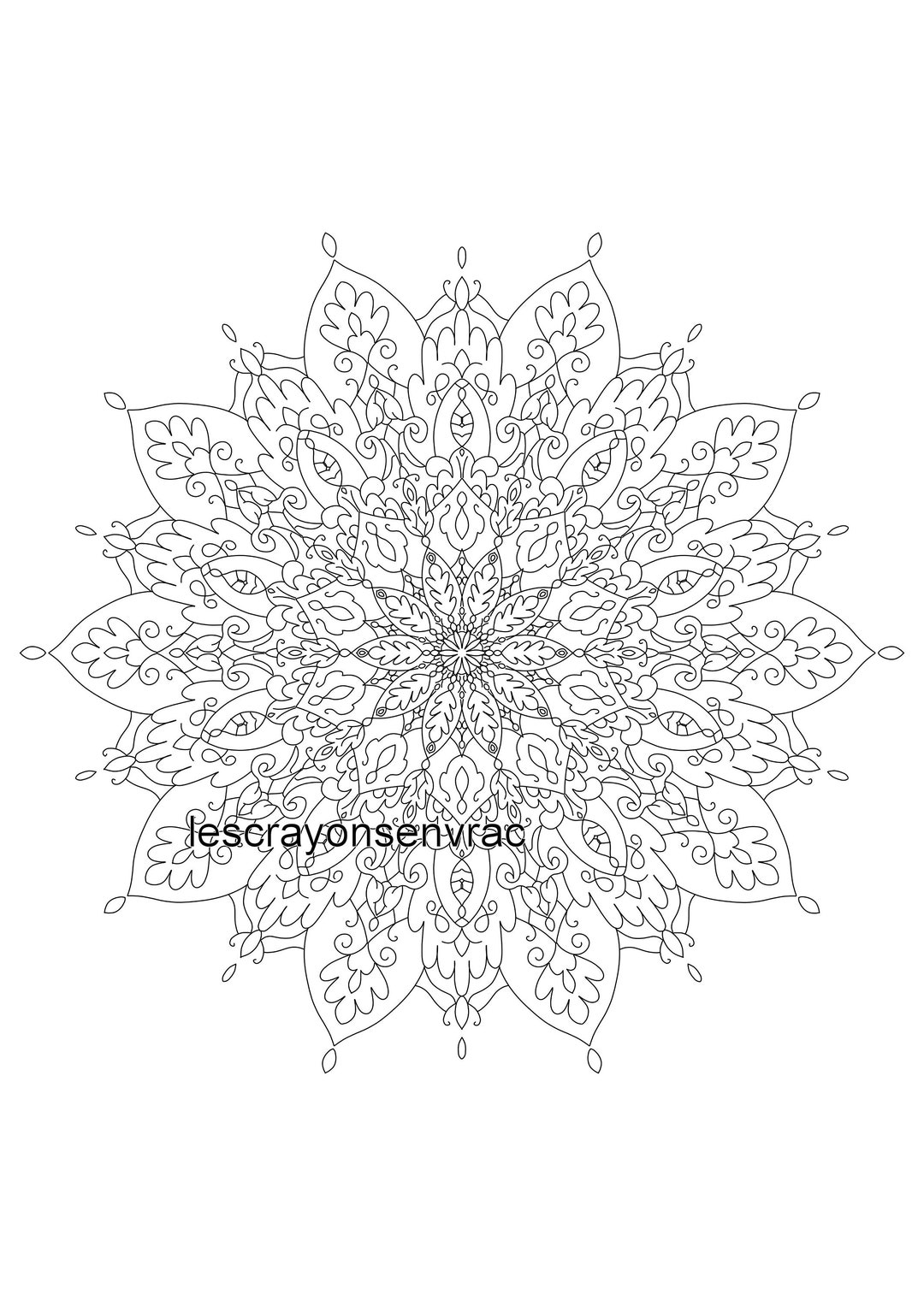 5 PDF MANDALAS Adult Coloring Pages - Etsy