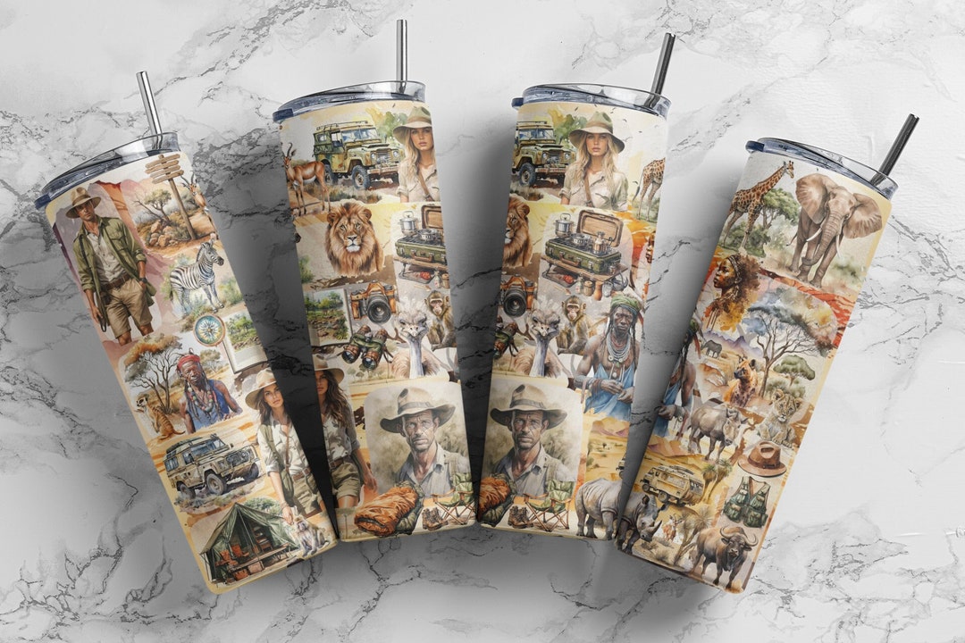 African Safari 20oz Skinny Tumbler Sublimation Design, Digital Download ...