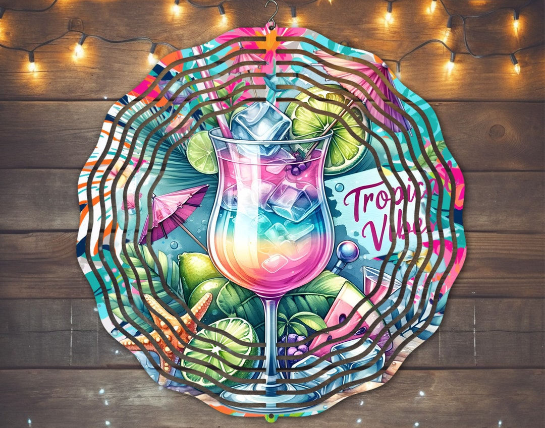 Tropical Vibes Wind Spinner Sublimation Design, Instant Download, PNG ...