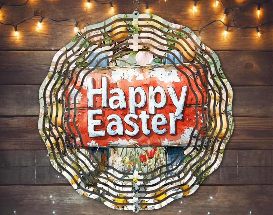Happy Easter Wind Spinner Sublimation Design, Instant Download, Happy Easter Wind Spinner ...