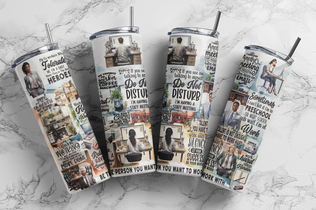Office Life 20oz Skinny Tumbler Sublimation Design, Digital Download ...