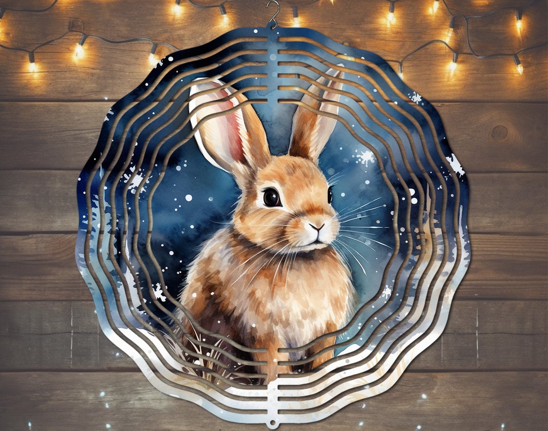 Winter Hare Wind Spinner Sublimation Design (PNG File) - Etsy