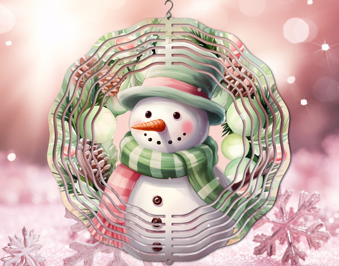 Snowman Wind Spinner Sublimation Design (PNG File) - Etsy