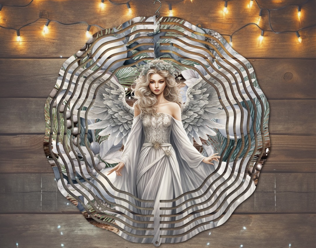 Christmas Angel Wind Spinner, Angel Wind Spinner Sublimation Design ...