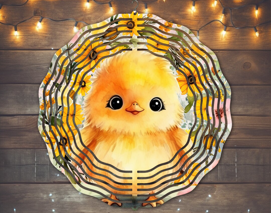 Cute Spring Chick Wind Spinner Sublimation Design, Instant Download ...
