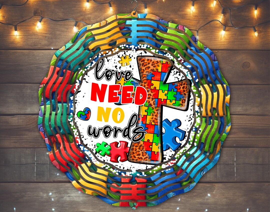 Autism Wind Spinner Sublimation Design, Instant Download, PNG File ...