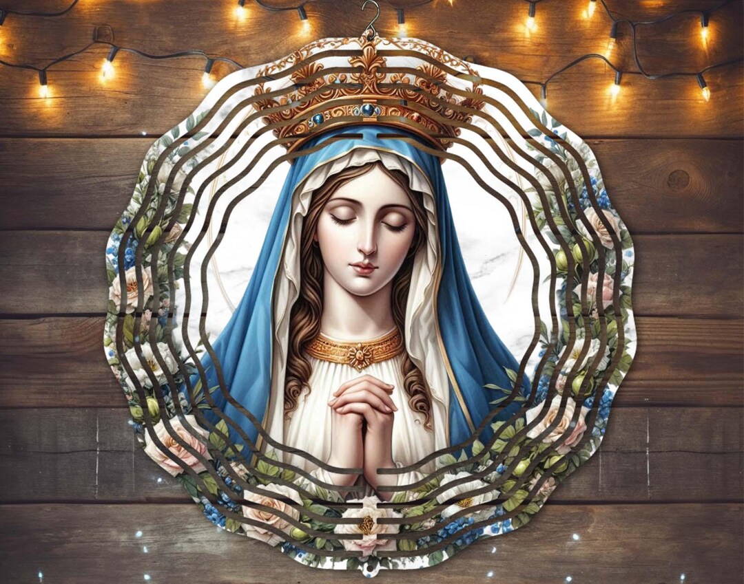 Mother Mary Wind Spinner Sublimation Design, Instant Download, Virgin ...