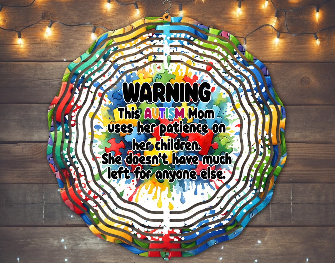 Autism Wind Spinner Sublimation Design, Instant Download, PNG File ...