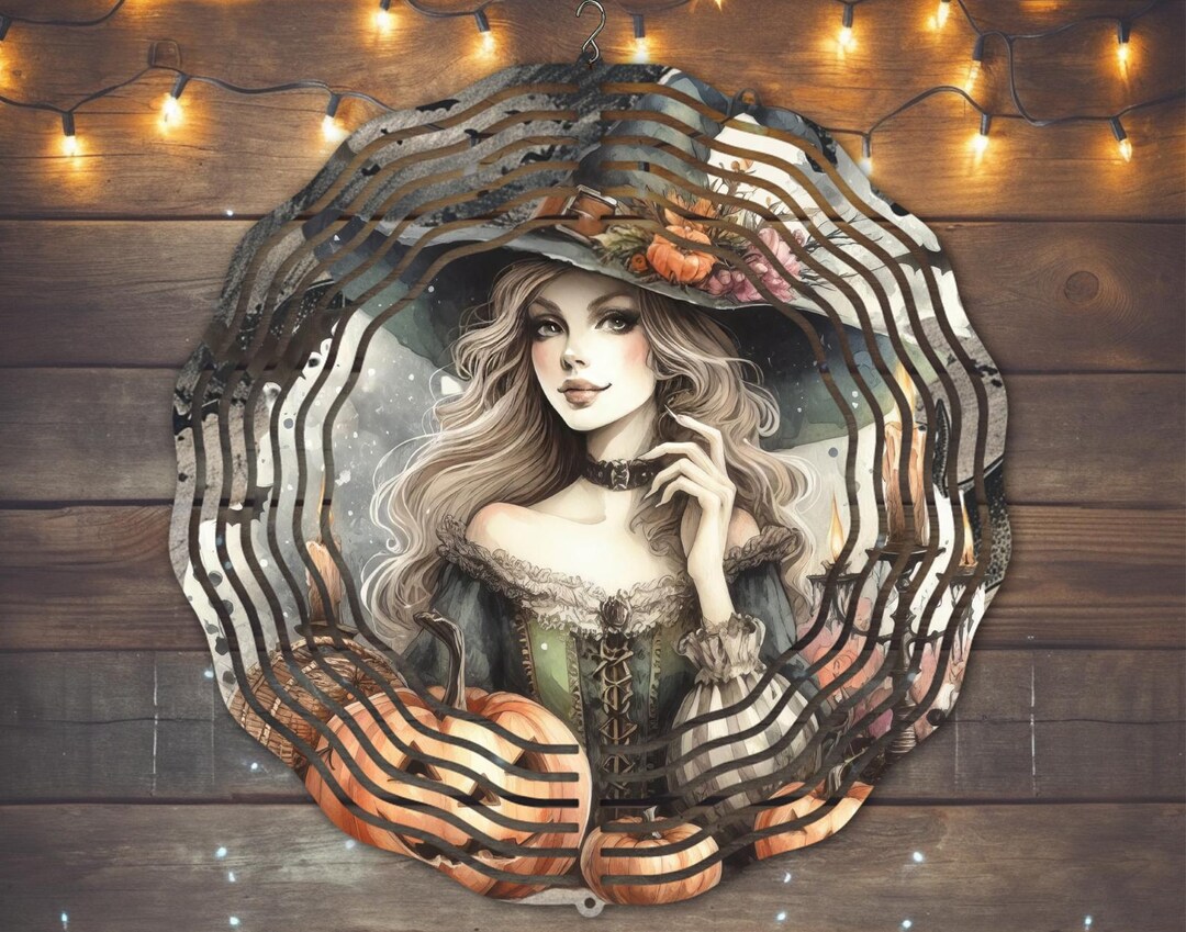Halloween Witch Spinner Sublimation Design, Instant Download, PNG ...