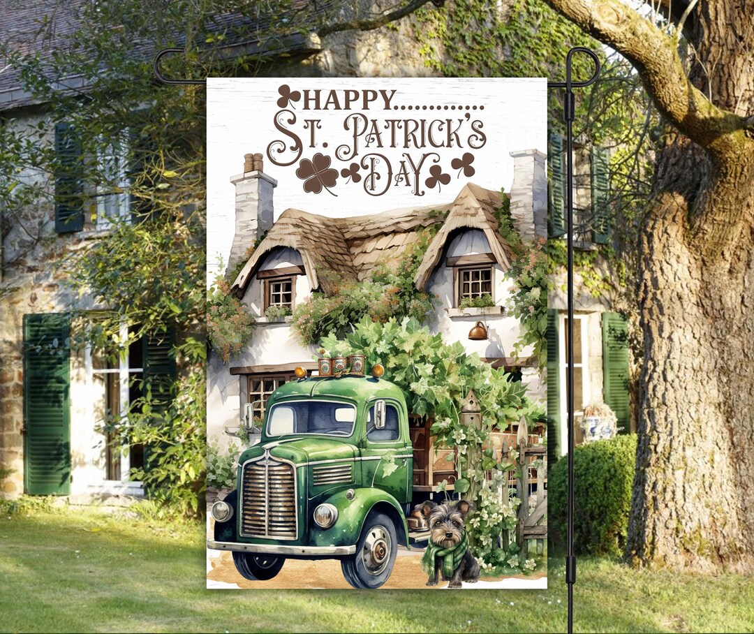 Happy St Patrick's Day Garden Flag Sublimation, St Patrick 12x18 Garden ...