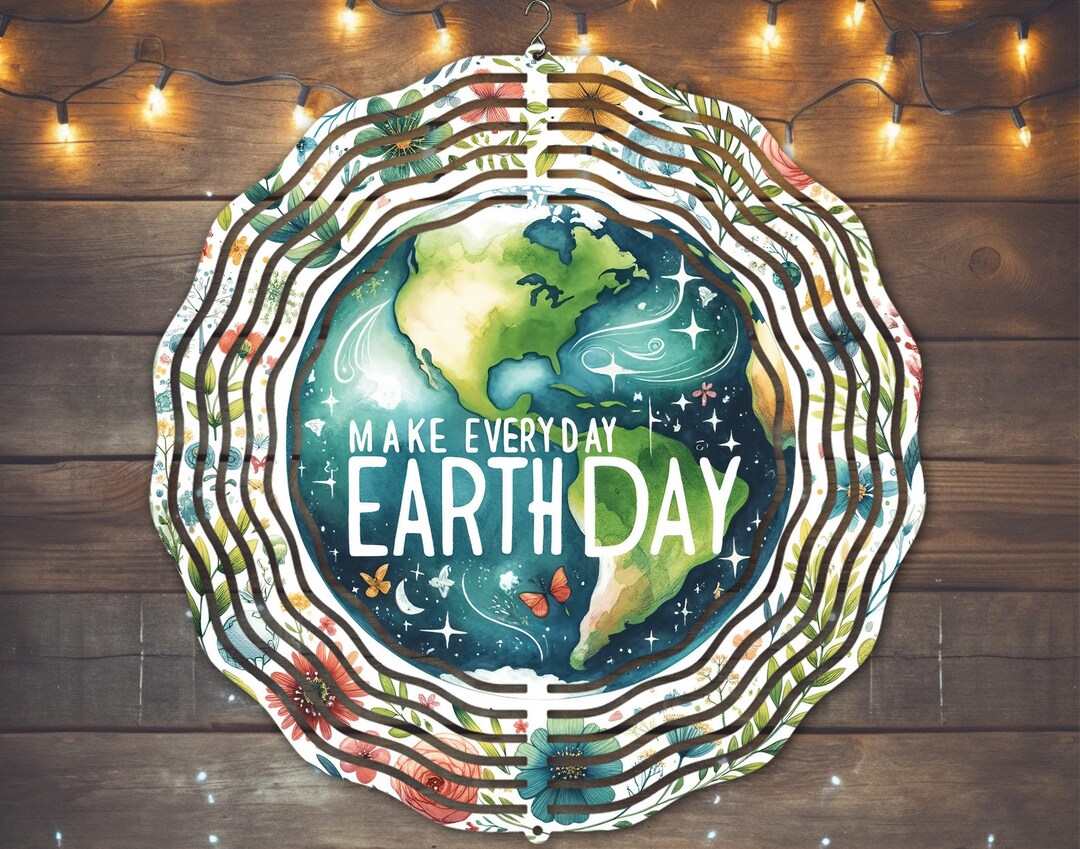 Earth Day Wind Spinner Sublimation Design, Instant Download, PNG, Earth ...