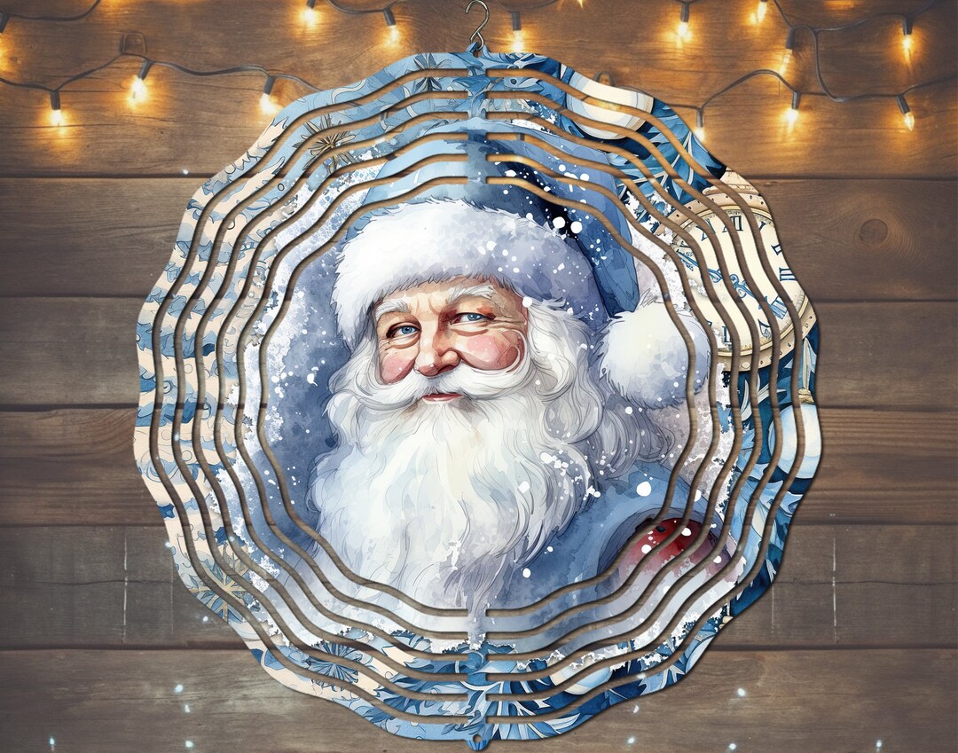 Santa Claus Wind Spinner, Santa Claus Wind Spinner Sublimation Design ...