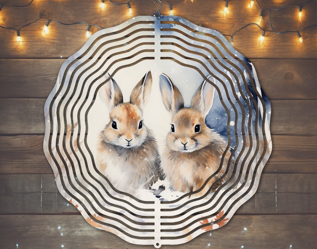 Winter Hare Wind Spinner, Winter Hare Wind Spinner Sublimation Design ...