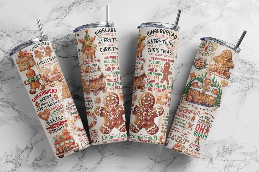 Gingerbread Man 20oz Tumbler Sublimation Design (digital Download) - Etsy