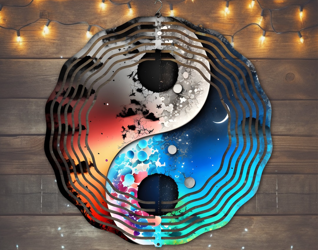 Yin Yang Wind Spinner, Yin Yang Wind Spinner Sublimation Design ...