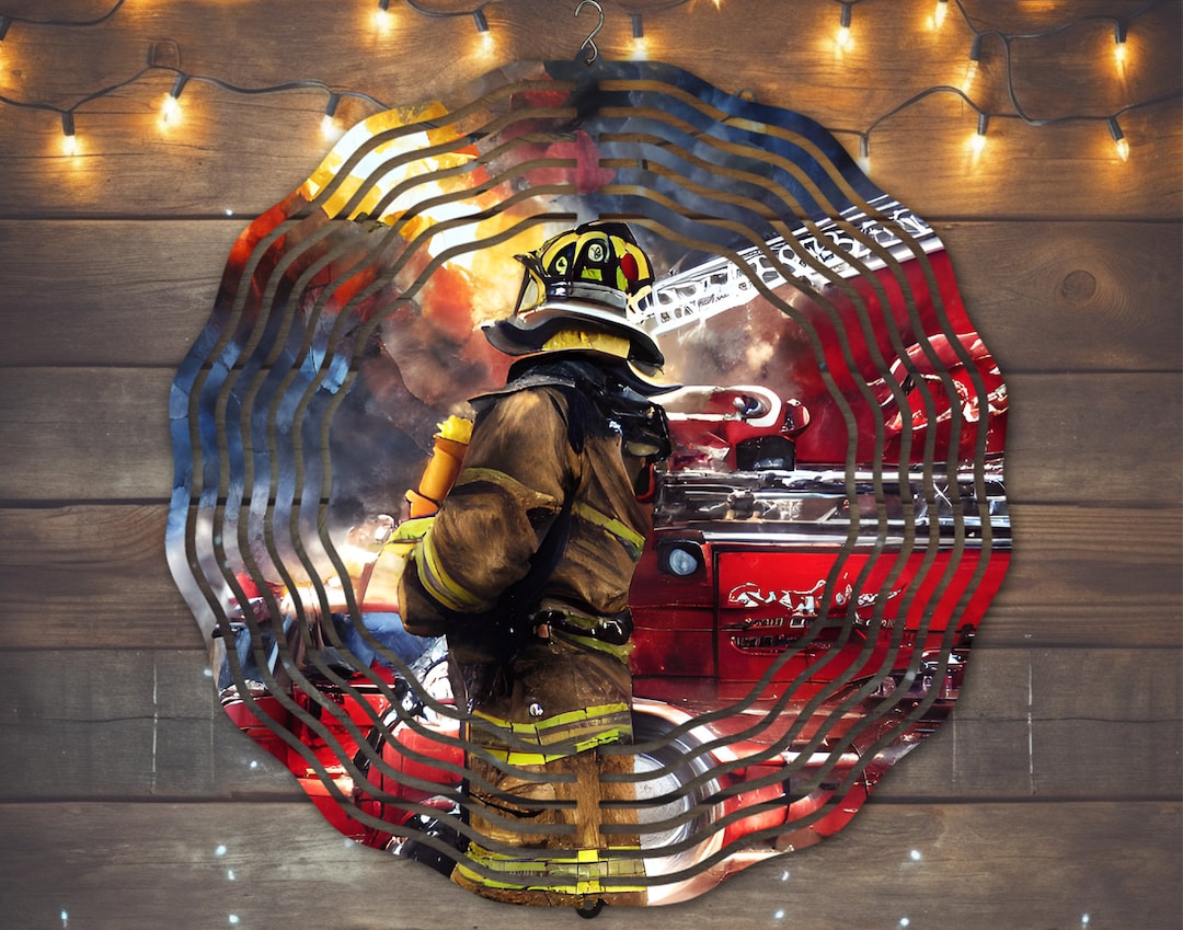 Firefighter Wind Spinner Sublimation Design, Instant Download, PNG ...