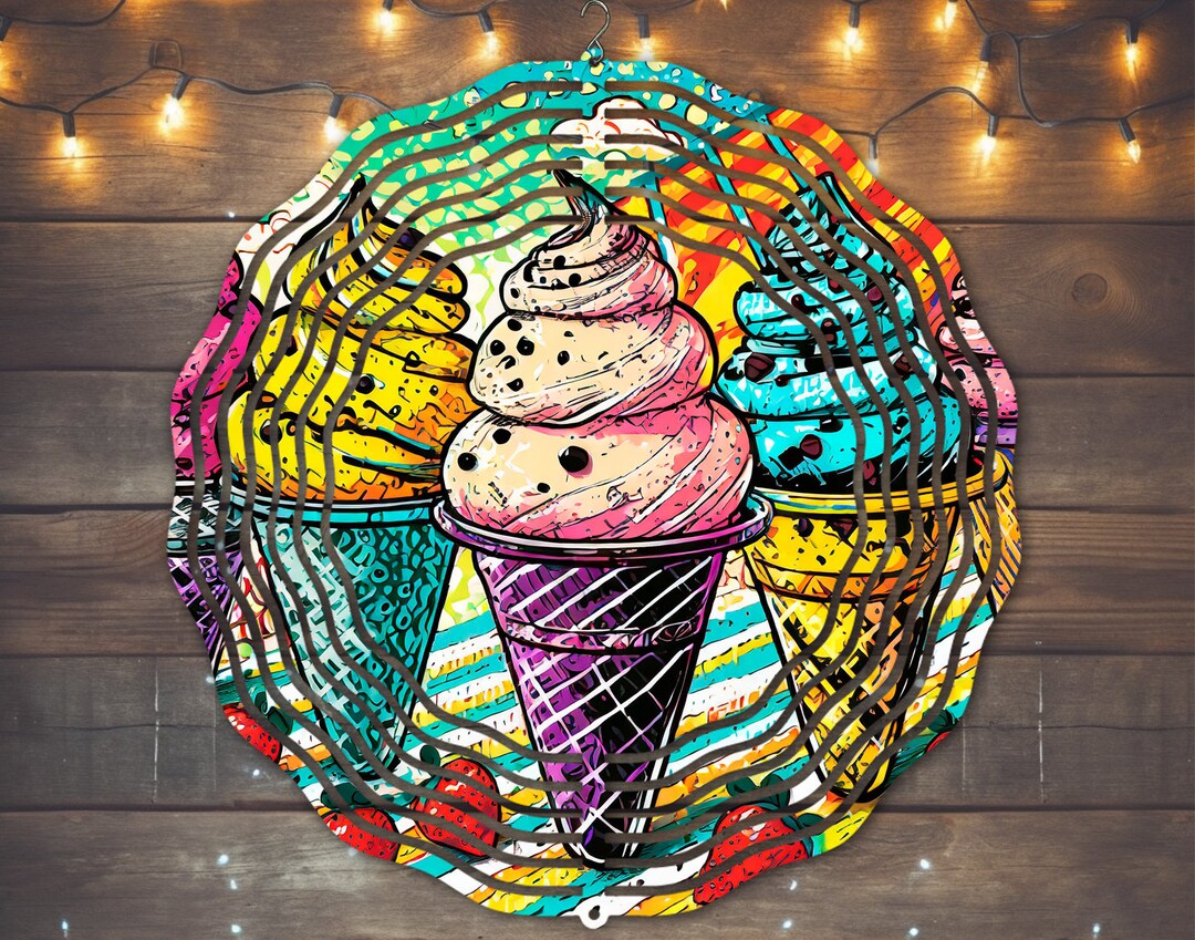 Ice Cream Wind Spinner Sublimation Design, Instant Download, PNG, Ice ...