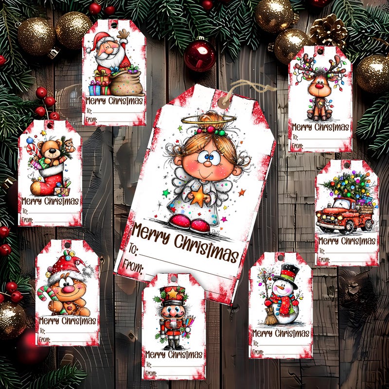 Funny Christmas Tags Png - Etsy