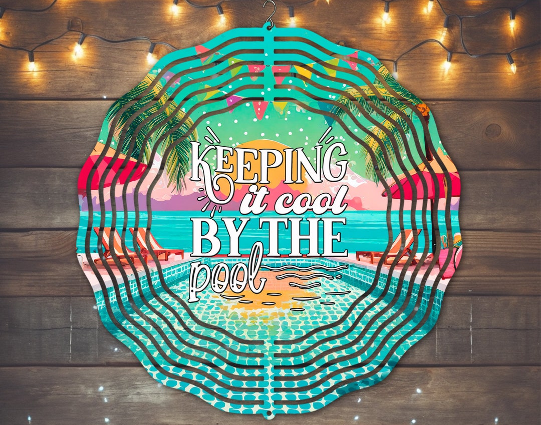 Pool Party Wind Spinner Sublimation Design (PNG, 10x10) - Etsy