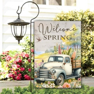 Spring Truck Garden Flag Sublimation Design (PNG) - Etsy