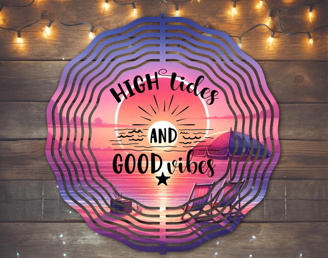 Summer Beach Wind Spinner, Beach Wind Spinner Sublimation Design ...