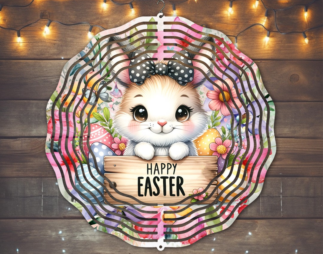 Happy Easter Wind Spinner Sublimation Design, Instant Download, PNG ...