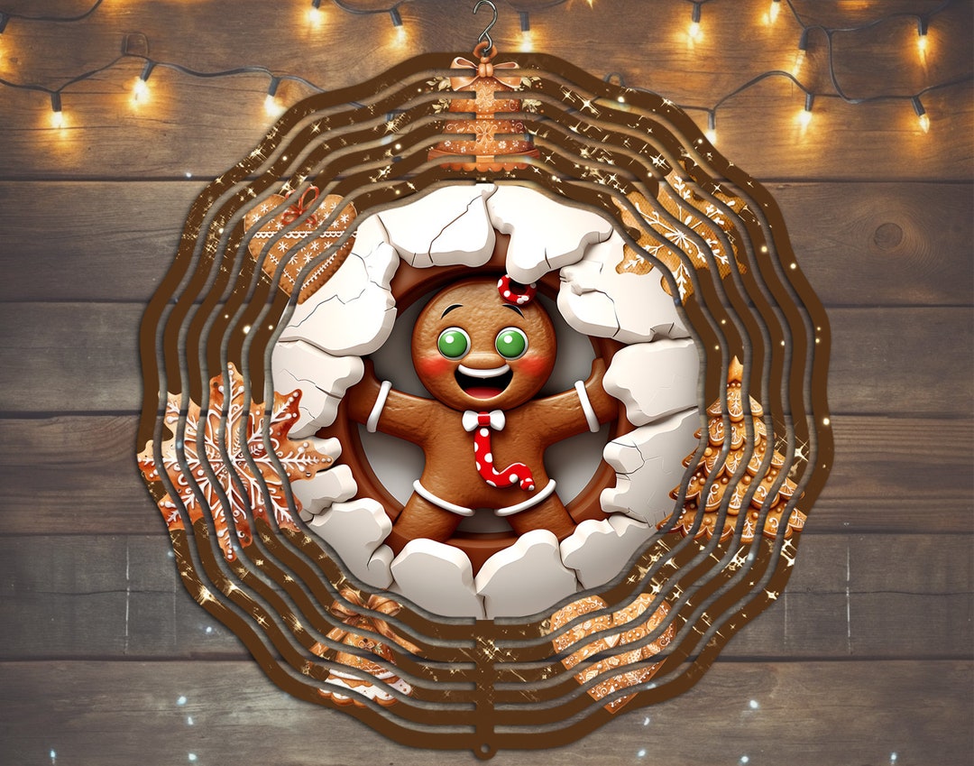 Gingerbread Wind Spinner Sublimation Design, Instant Download, PNG File ...