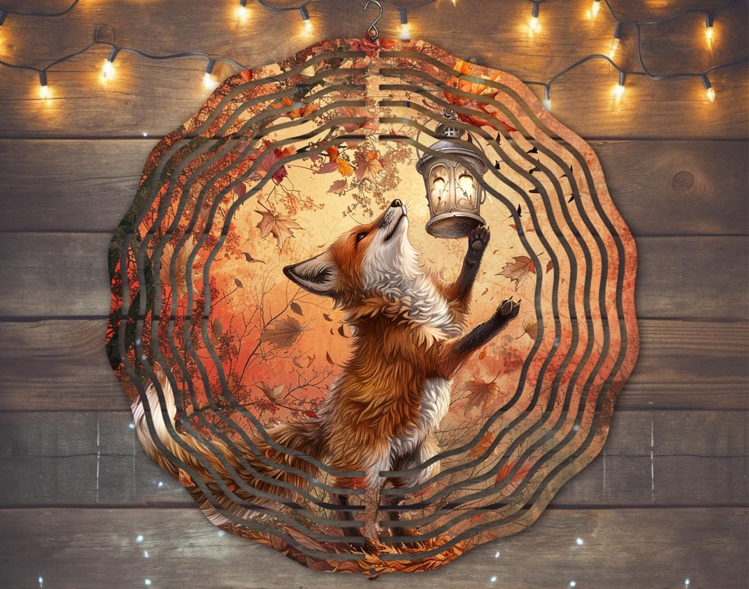 Autumn Fox Wind Spinner Sublimation Design, Instant Download, PNG, Fox ...