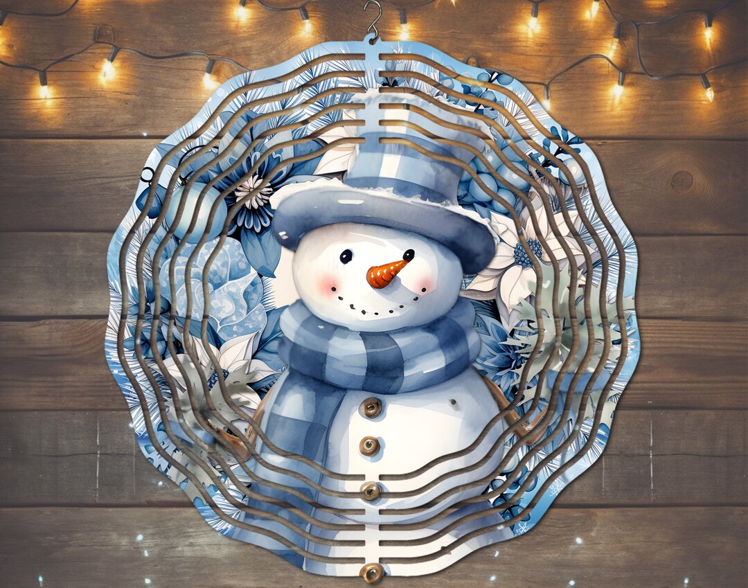 Snowman Wind Spinner, Snowman Wind Spinner Sublimation Design, Instant ...