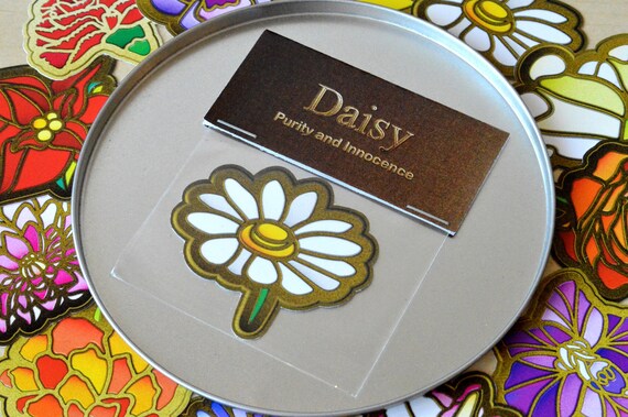 Daisy Flower Sticker April Birth Flower Sticker 1 of 12 | Etsy