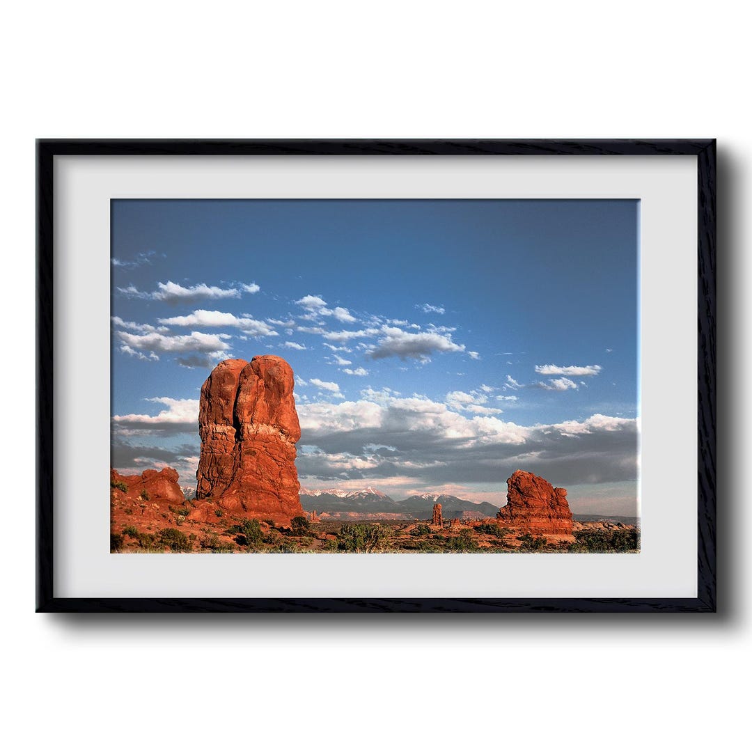 Photo Print - Moab Towers, Textured Watercolor Finish, Giclee Fine Art ...