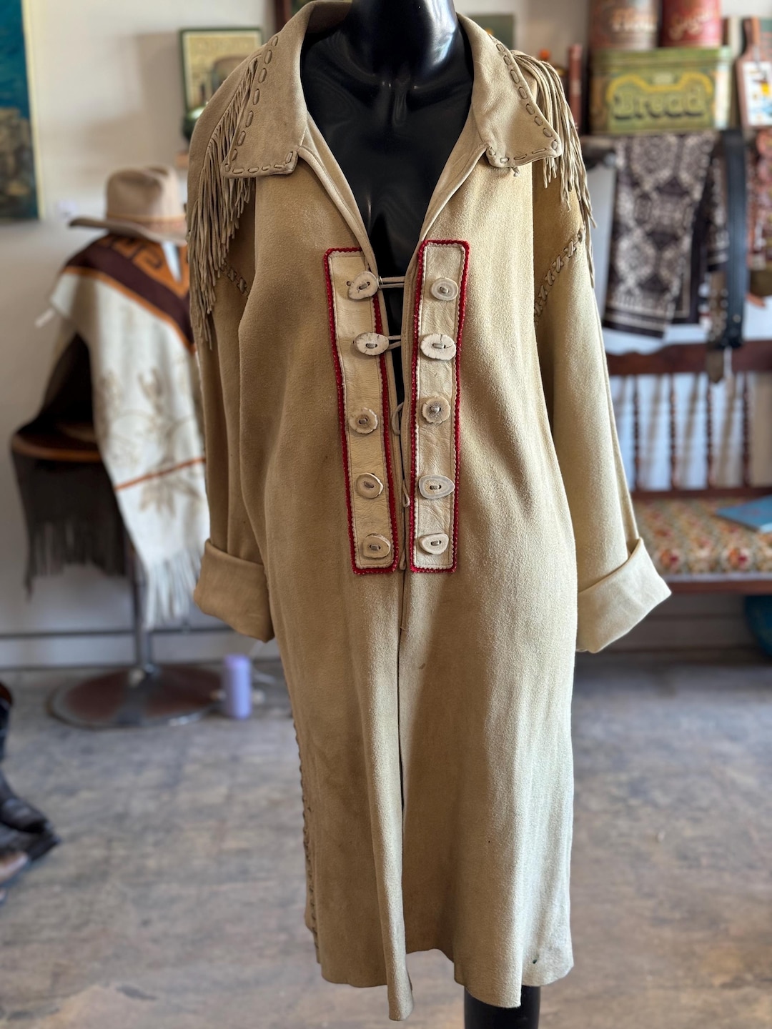 1950sish Buckskin Fringe Coat - Etsy