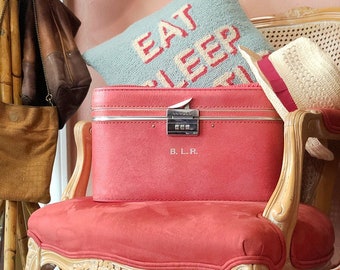 Pink Vintage Train Case - Etsy