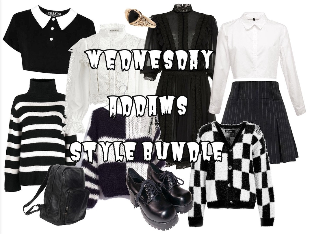 Wednesday Addams Inspired Style Thrifted Mystery Box - Etsy