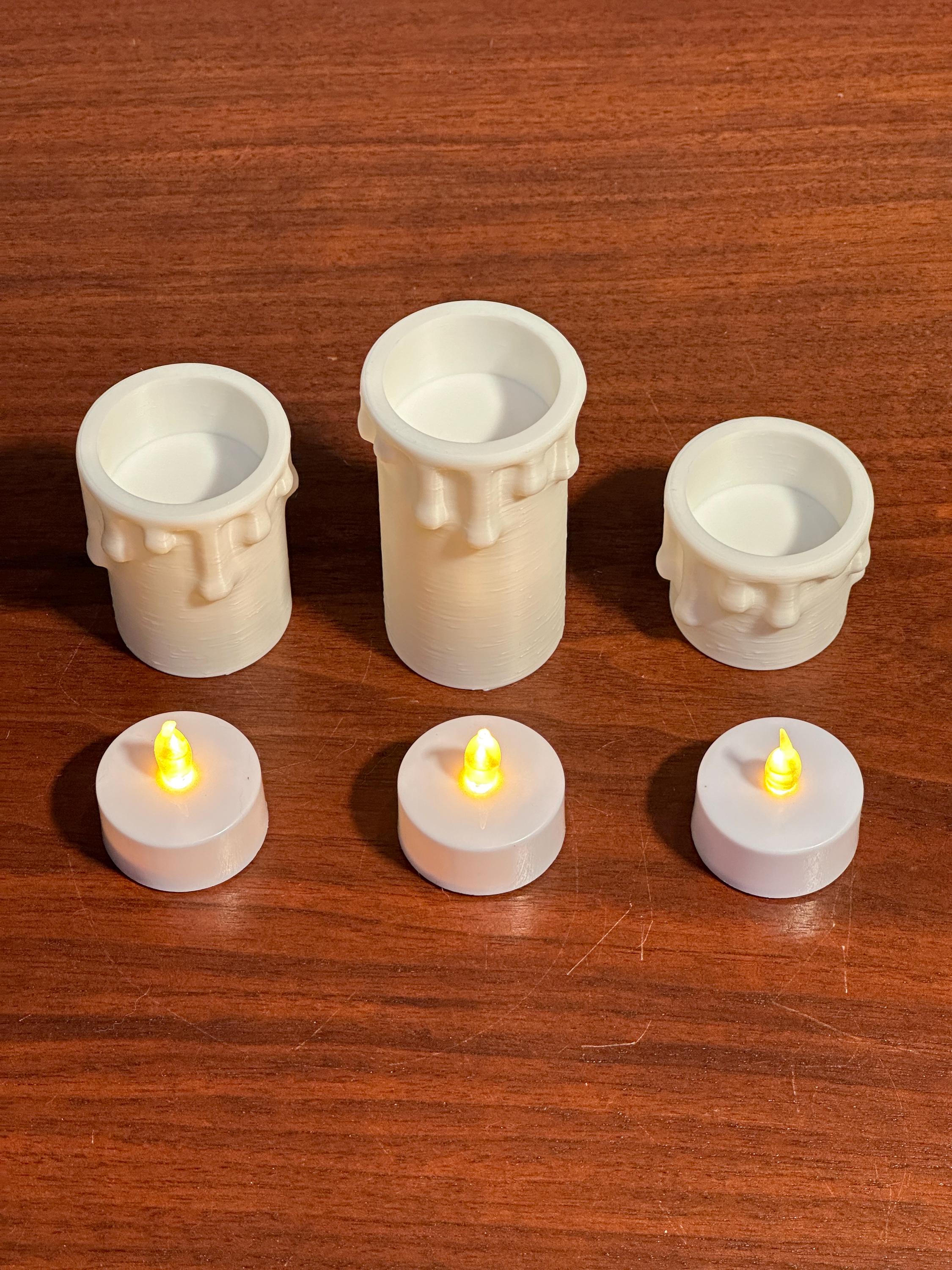 Flickering Flame LED Halloween Candle Set: Spooky Home Decor - Etsy
