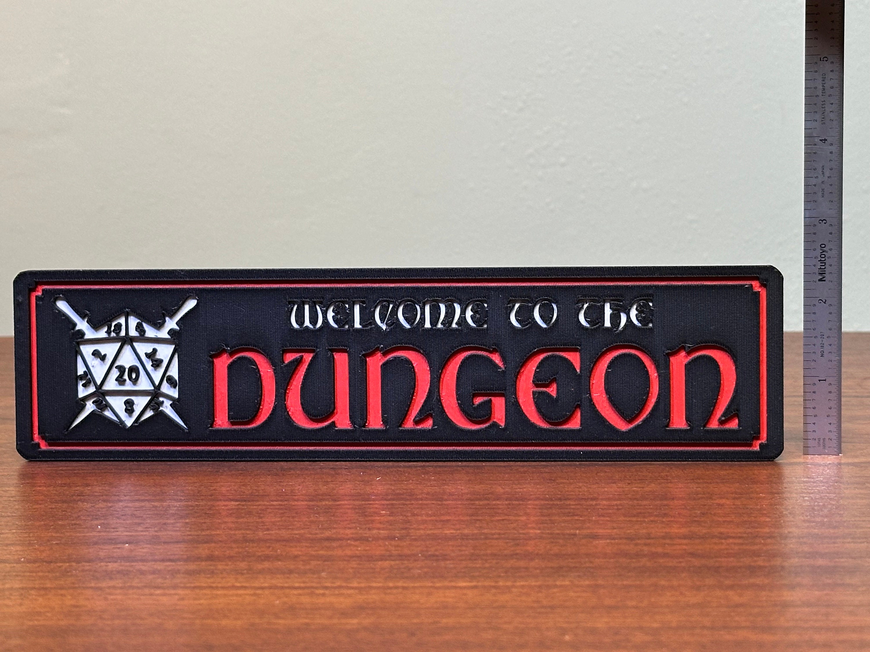Welcome to the Dungeon 3D Printed Sign Placard - Etsy