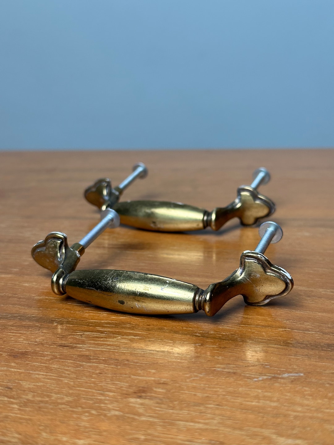 Vintage Antique Brass Drawer Handle Pull - Etsy