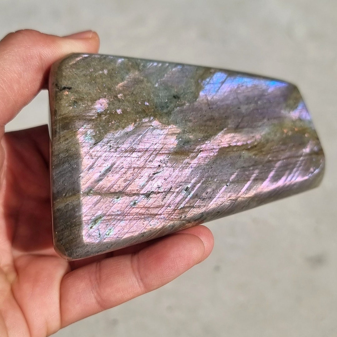 Purple Pink Labradorite Free Form, Rainbow Labradorite, Natural Purple ...