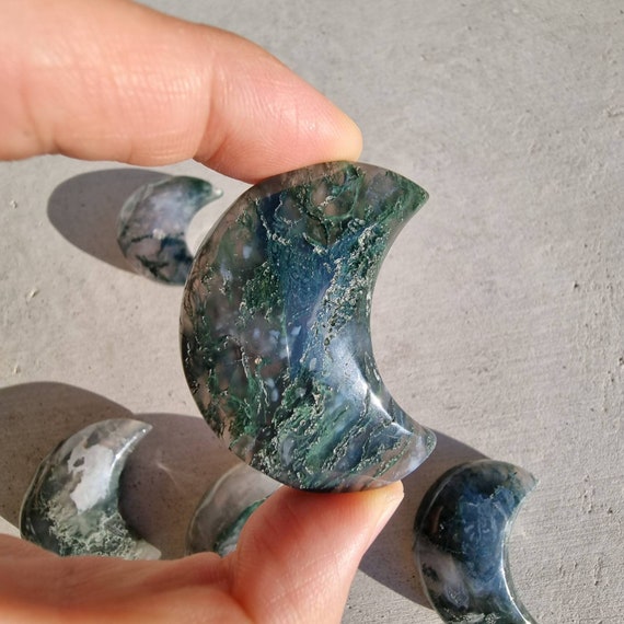 Rocks & Geodes Home Décor Home & Living Moon Carving Crystal Moon ...