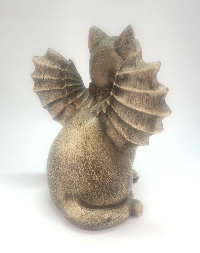 7.75 Windstone Edition Winged Cat Gargoyle HTF Signed Pena 1995 Retired ...