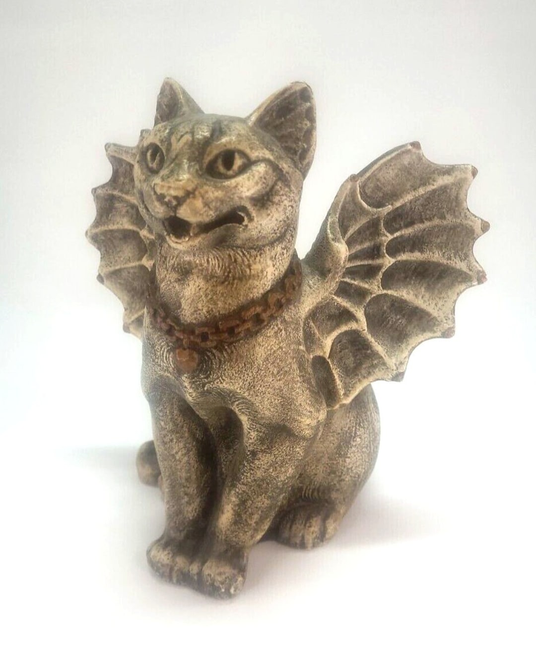 7.75 Windstone Edition Winged Cat Gargoyle HTF Signed Pena 1995 Retired ...