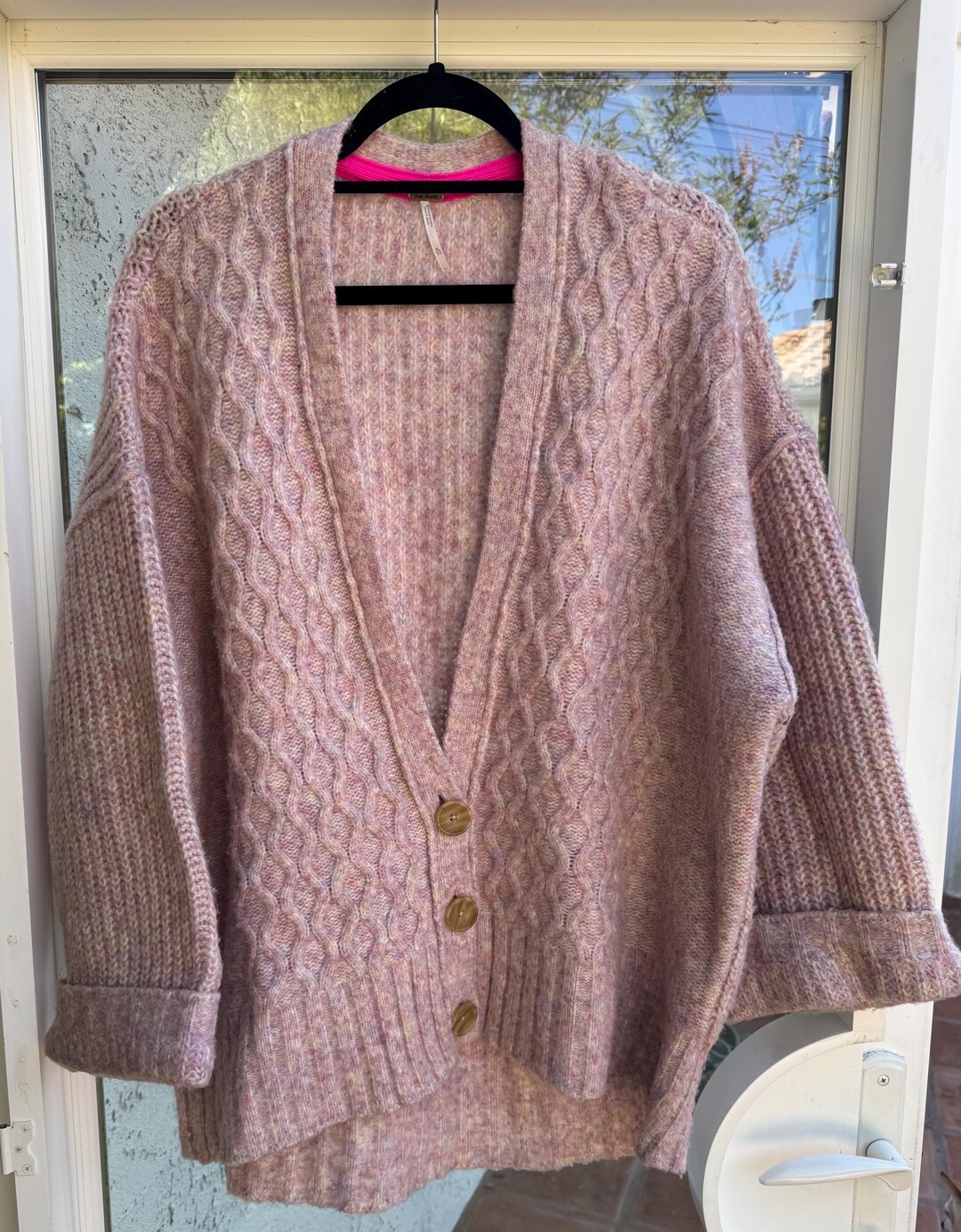 Free People Molly Cable Knit Cardigan Sweater - Etsy