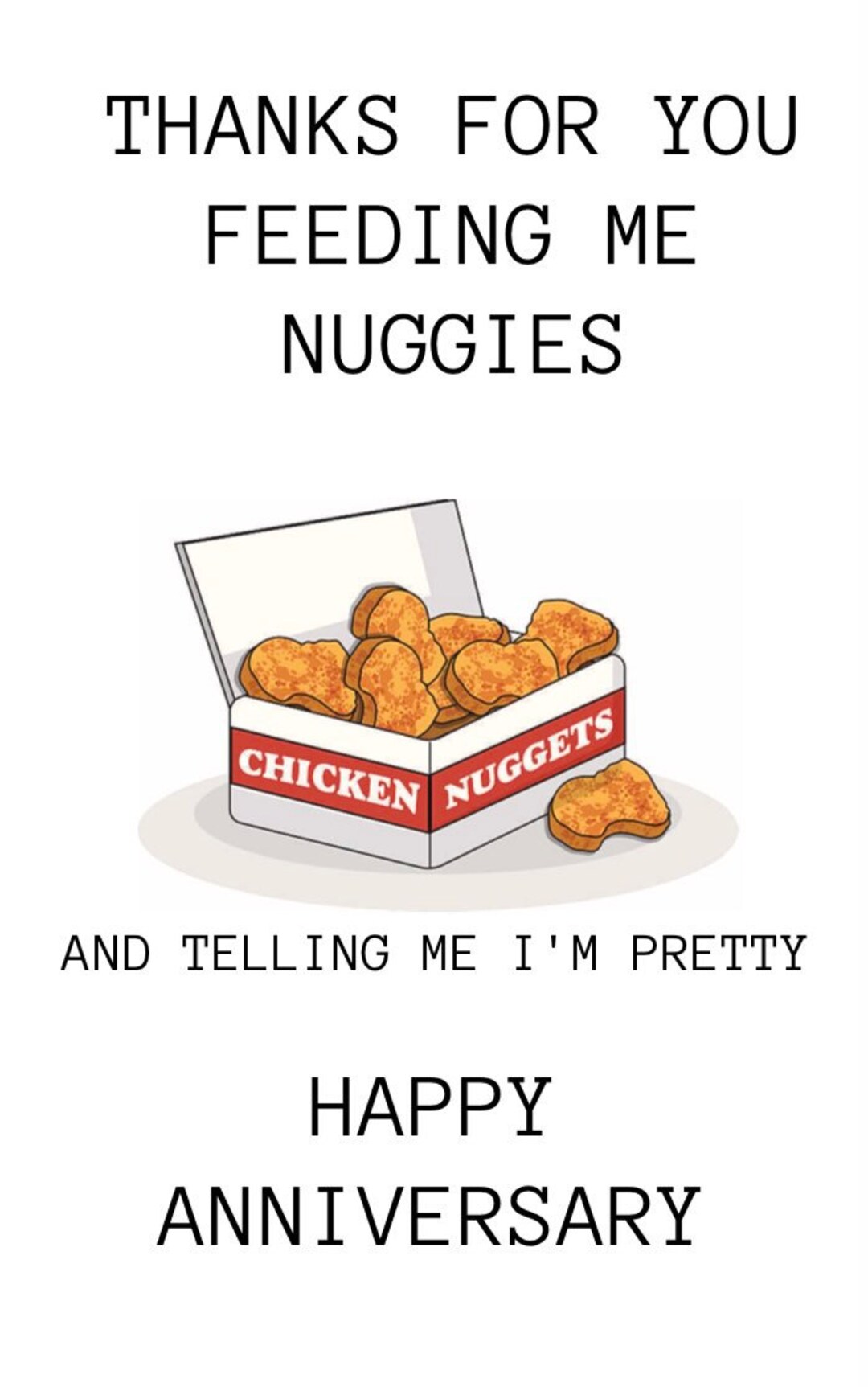 Nuggies Card Anniversary Card Digital Downloads - Etsy