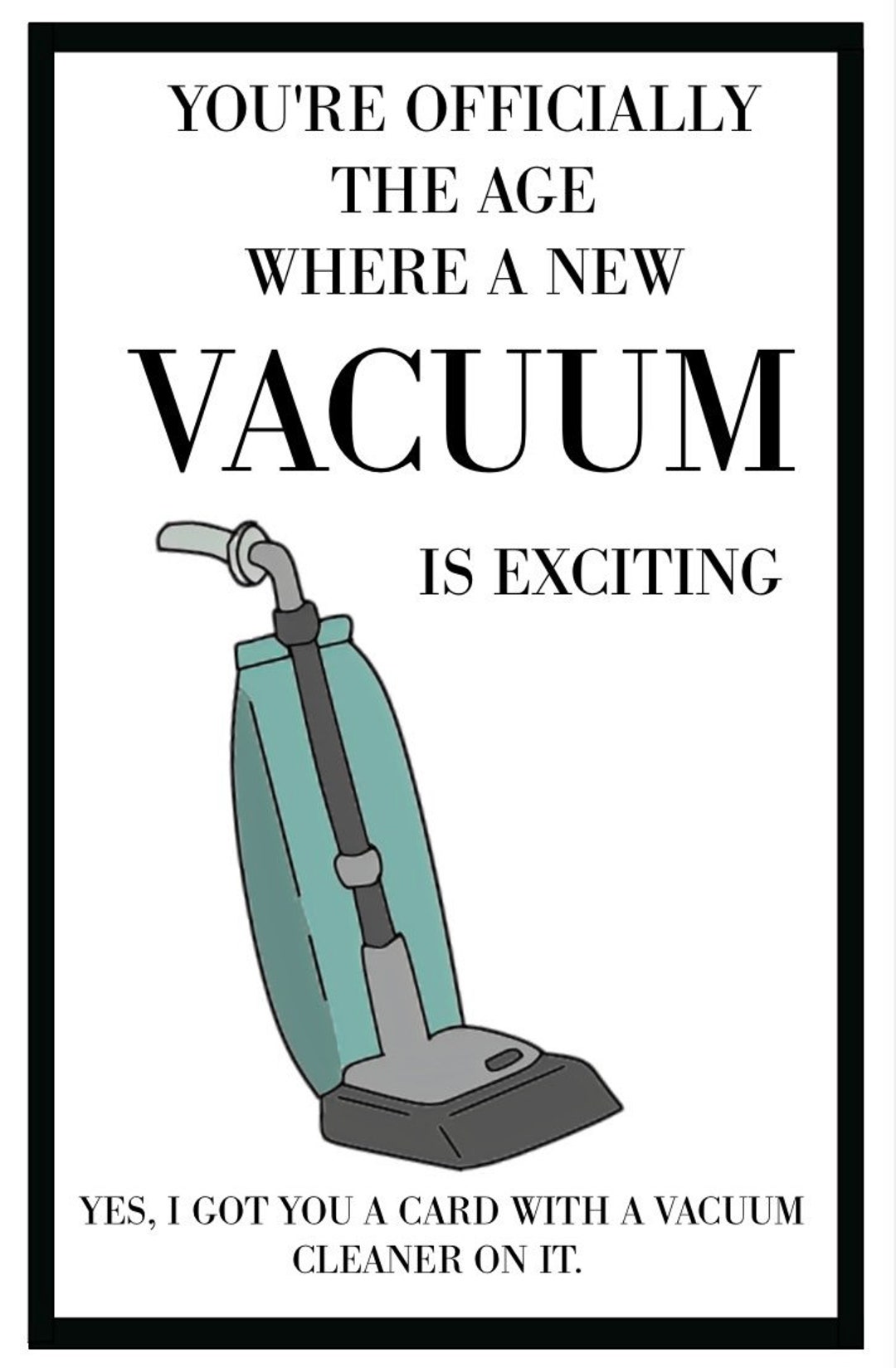 Vacuum Card Funny Hilarious Greeting Card Birthday Instant Download - Etsy